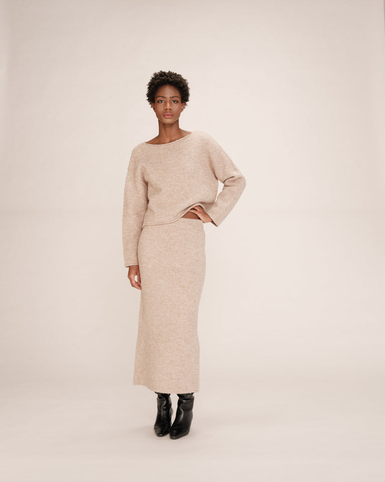 Jupe crayon ajustée en maille – Grace & Mila